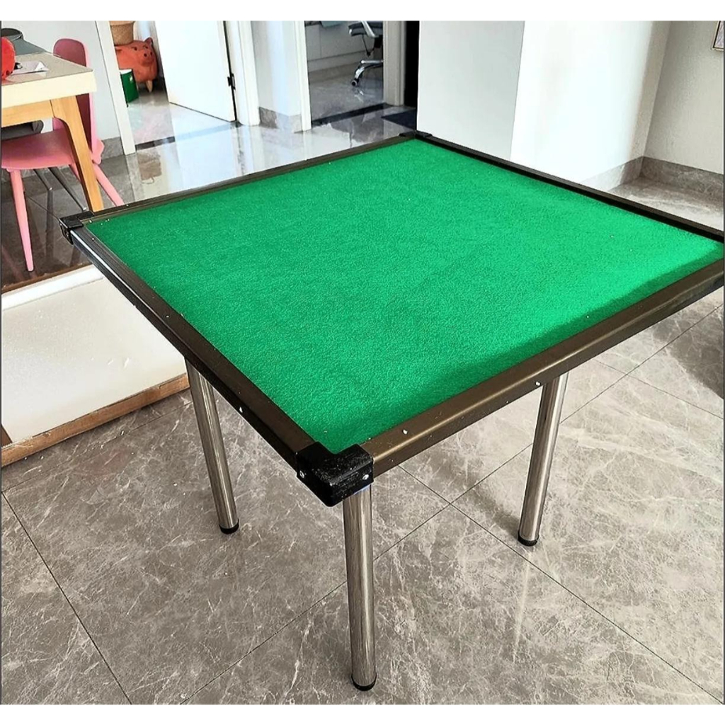 Square Folding Table With Stainless Steel Leg Meja Mahjong Foldable ...