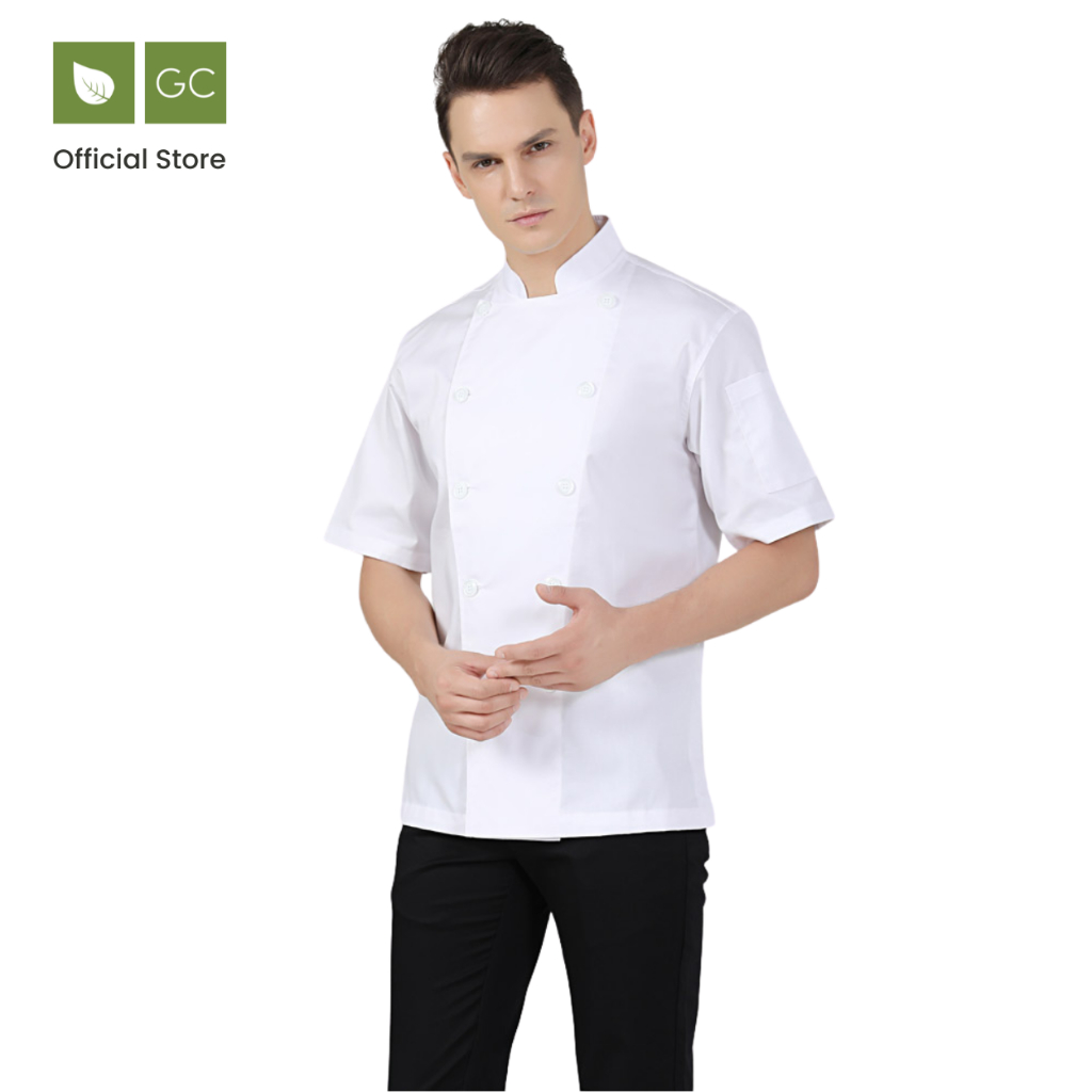 Classic White Chef Jacket, Short Sleeve | Shopee Malaysia