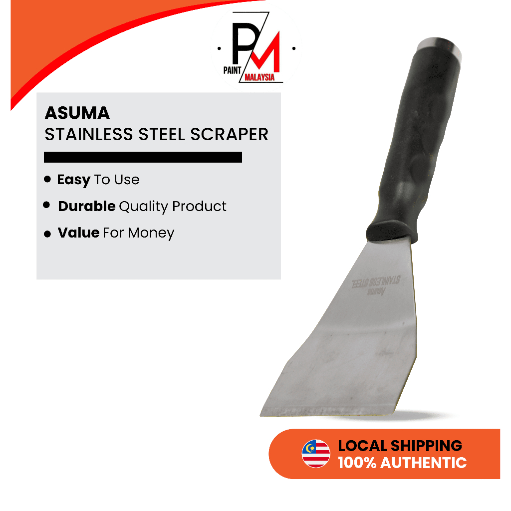 ASUMA Stainless Steel Scraper 3 Inch Heavy Duty Scraper Steel Curve ...