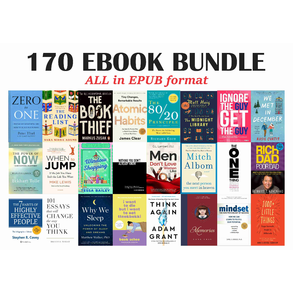 [EPUB Softcopy] English EBuku Bundle 170 Best Selling Fiction Non ...