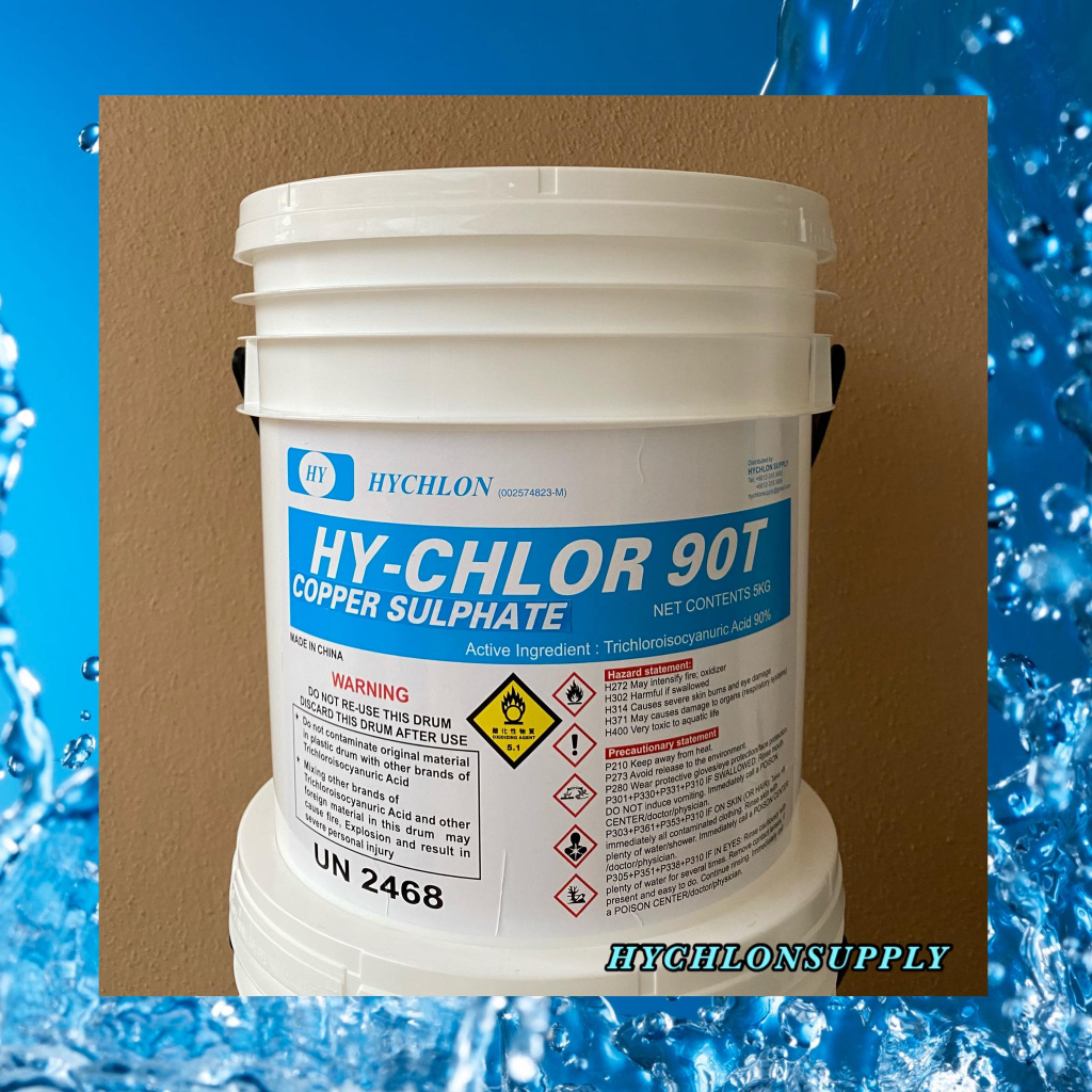 Chlorine HY-CHLOR TCCA 90% Tablets With Copper (25Pcs/5KG) | Shopee ...