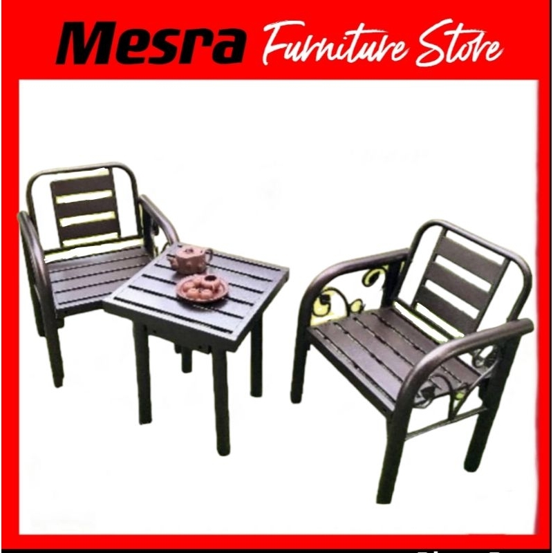 Set Kerusi dan Meja Besi untuk Garden /kerusi santai | Shopee Malaysia
