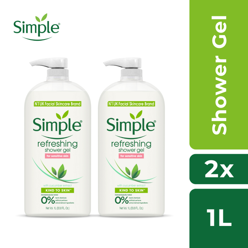 Simple Refreshing Shower Gel 1L x 2 | Shopee Malaysia