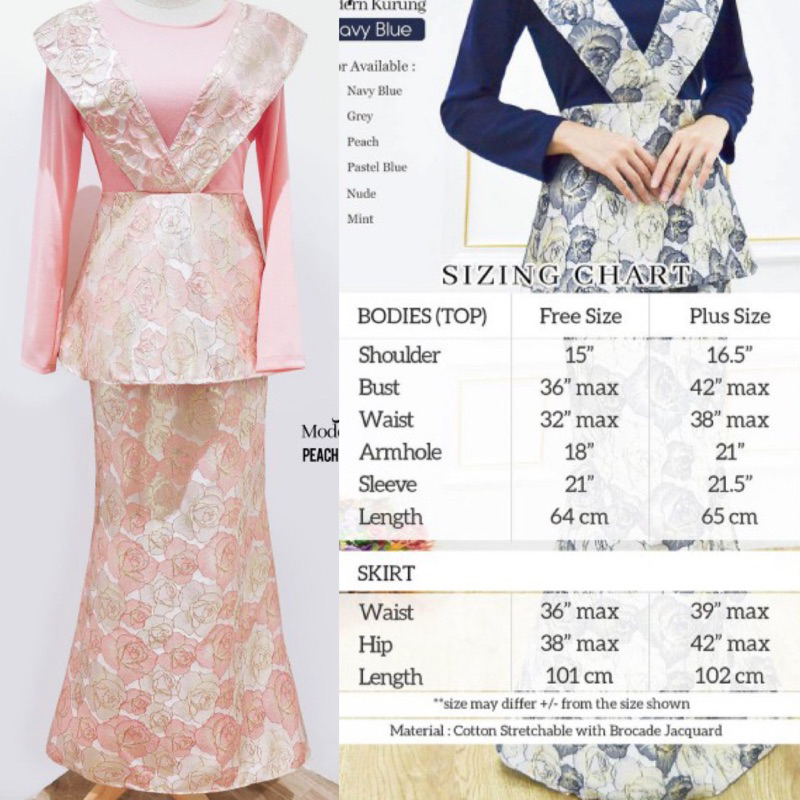(S-XL) PINK / PEACH / DUSTY PINK TEMA BAJU KURUNG DRESS BRIDESMAID ...