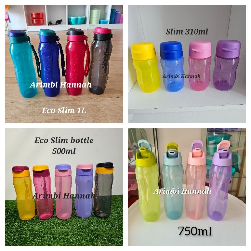 Tupperware Eco Slim Bottle set / Eco Bottle / Mini Slimline / Fancy ...