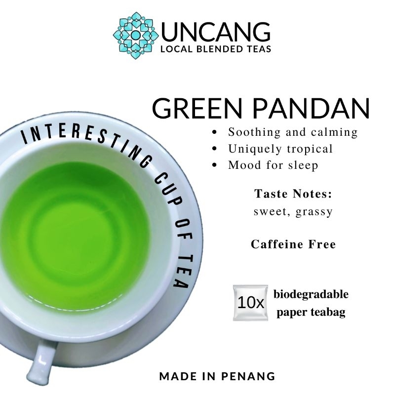 UNCANG Green Pandan - Pandan & Butterfly Pea Floral Tea by Uncang Tea ...