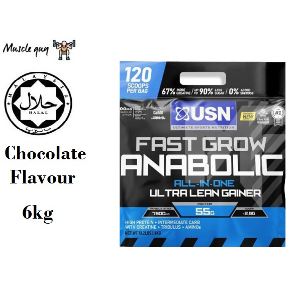 USN Anabolic Mass Fast Growth Lean Mass Gainer 6kg | Shopee Malaysia