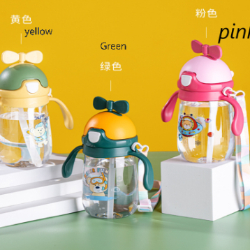 Kids Straw Anti-Split Drinking Water Bottle / Botol Air Budak Comel ...