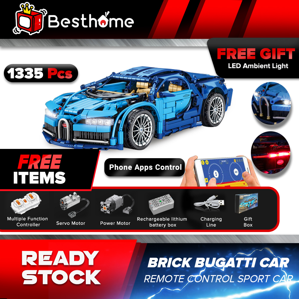 Brick building blocks Lambo Porsche 911 remote control sports car adult ...