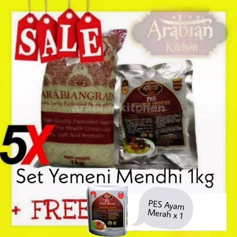 💥SPECIAL OFFER💥5 Set 1kg Yemeni Mendhi Percuma 1 Pes Ayam Merah ...