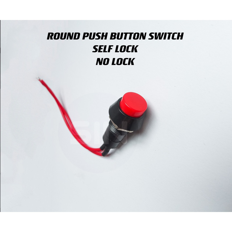 Round Switch Self Lock/No Lock On/Off Switch Push Button Switch With ...