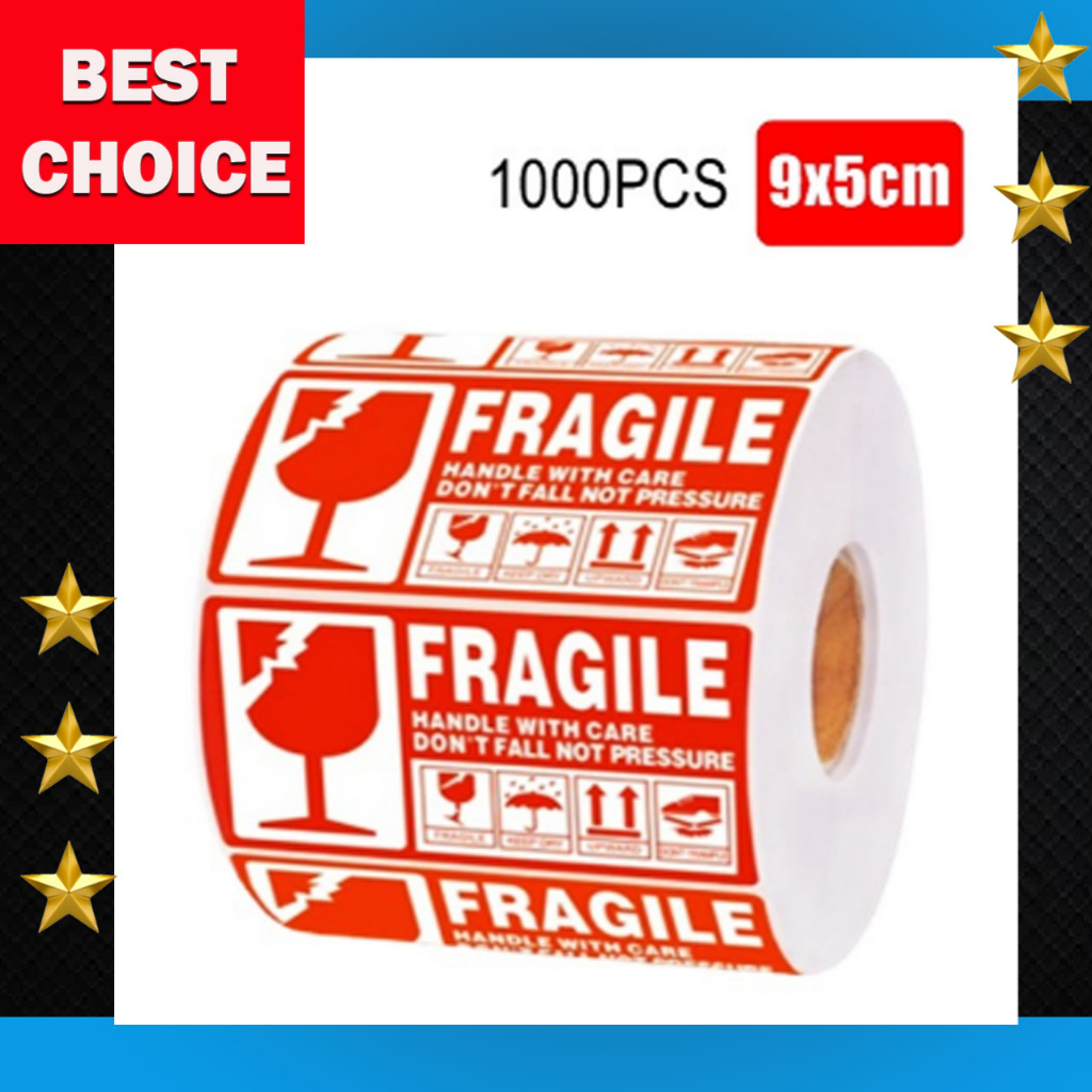 fragile sticker/fragile sticker 1000pcs/sticker mudah pecah/fragile ...