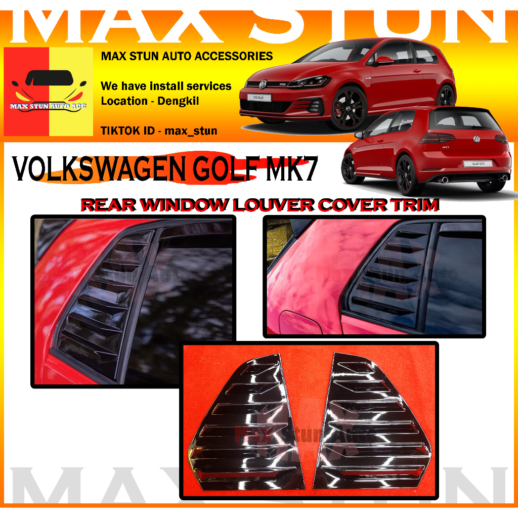 VOLKSWAGEN GOLF MK7/MK7.5 GTI R LINE R REAR WINDOW LOUVER COVER GOLF ...