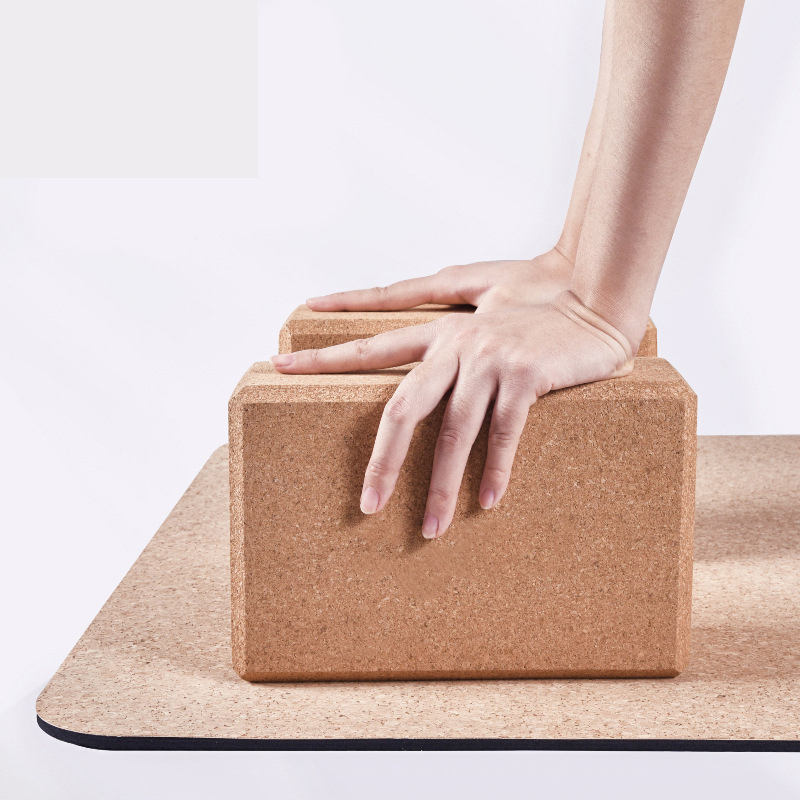 1 Piece Natural Cork Block Yoga Blocks High Density Wood Brown Hard ...