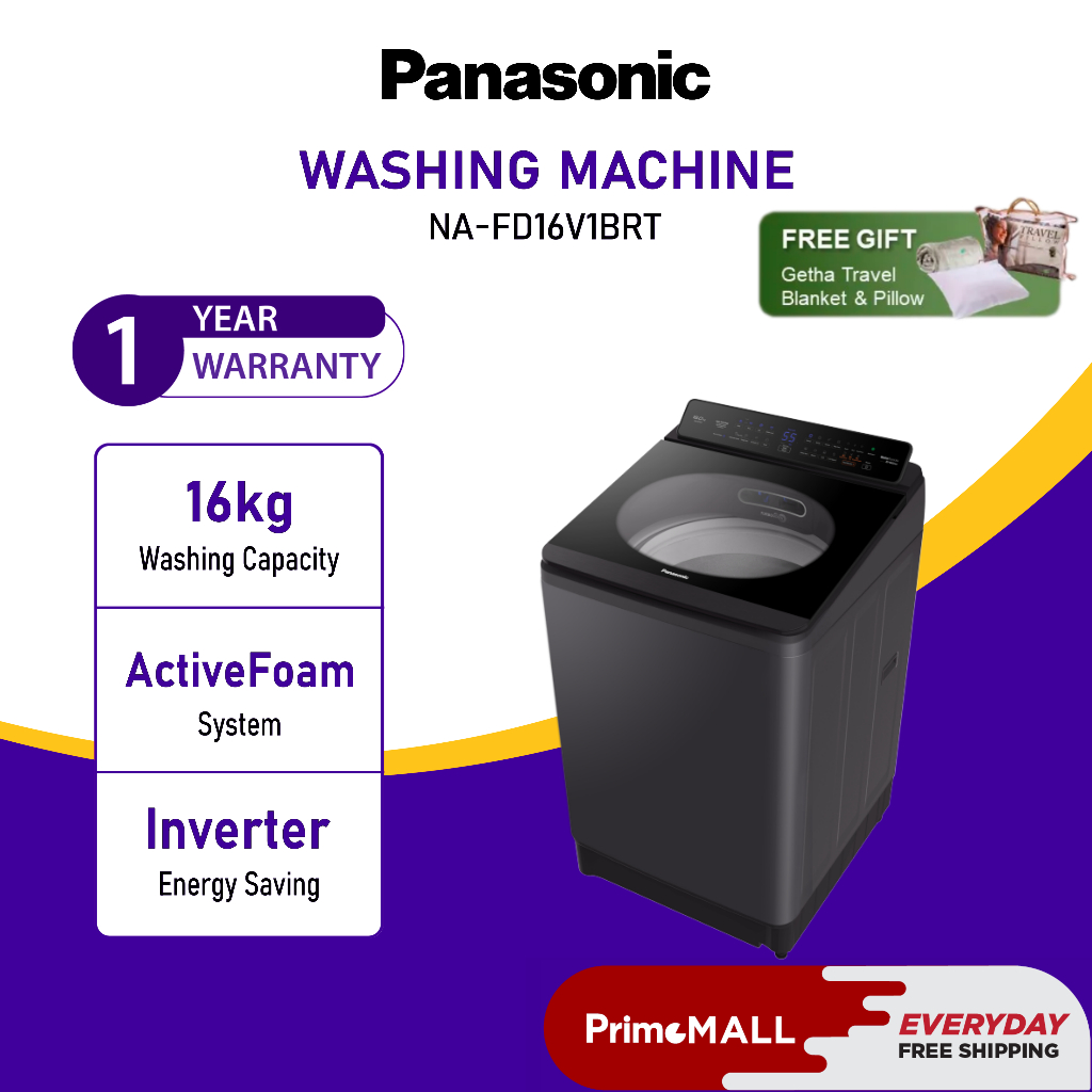 PANASONIC Top Load Washer Econavi Stain Master+ Active Foam 16KG NA ...