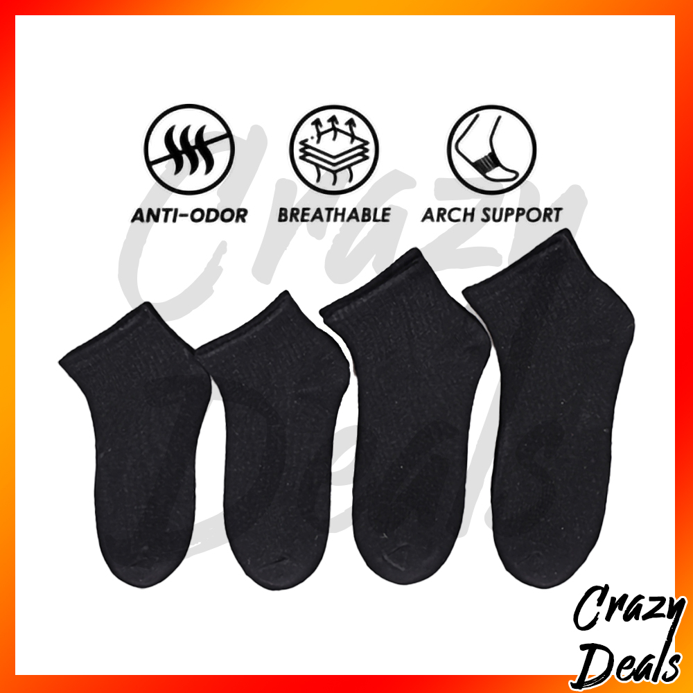 Black Socking / Sarung Kaki Hitam 3IN1 ( 1 BUNCH 3 PAIRS ) | Shopee ...