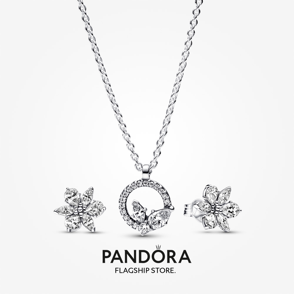 Pandora Herbarium Necklace and Earring Gift Set | Shopee Malaysia