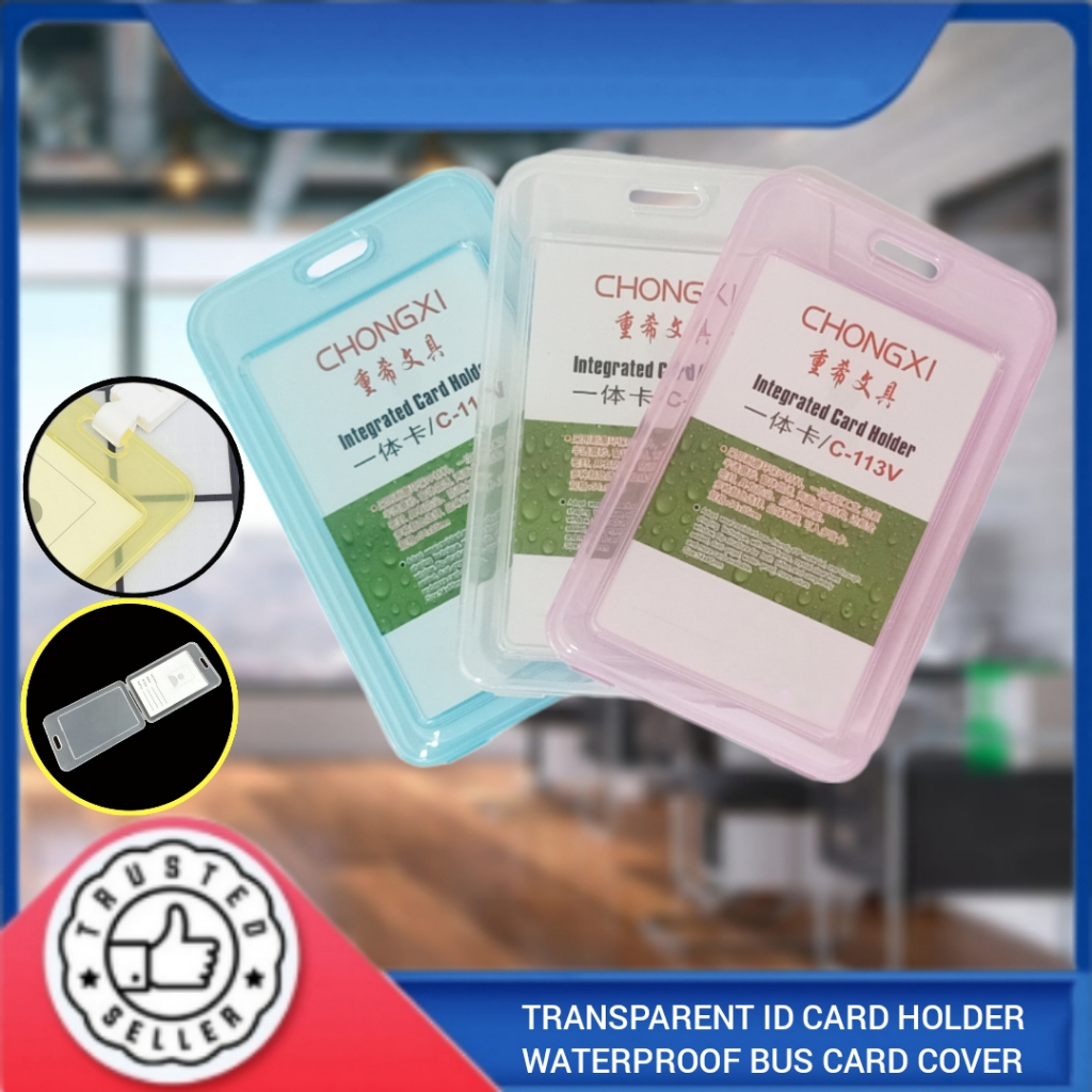 Transparent ID Card Holder | ID Card Cover | ID Tag Holder | Name Tag ...