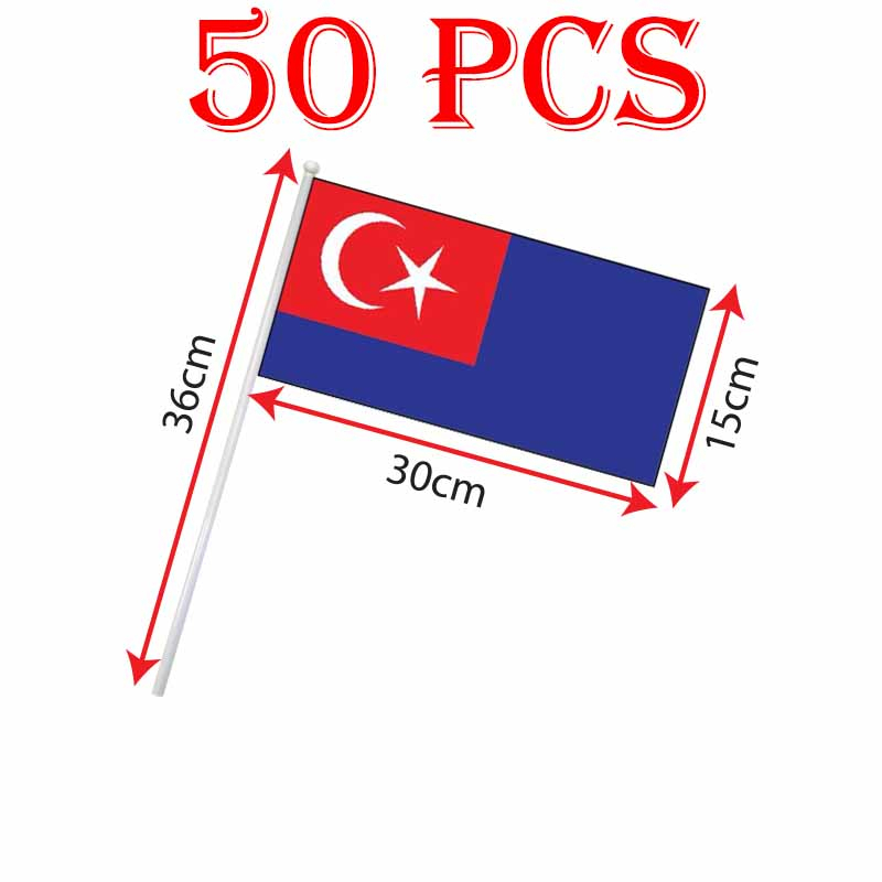 Johor Hand Hold Flag, Bendera Tangan Negeri Johor 15x30cm (50's/pkt ...