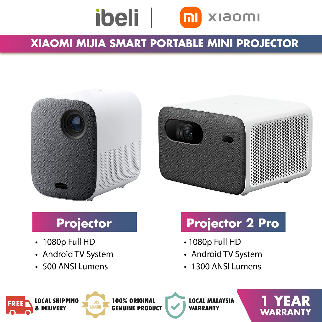 Xiaomi Mijia Smart Android Youth Edition Portable Mini Projector Global ...