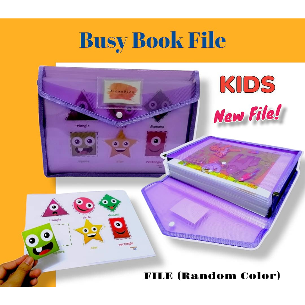 Montessori Kids Busy Book File Educational Toy Kids Early Learning ...