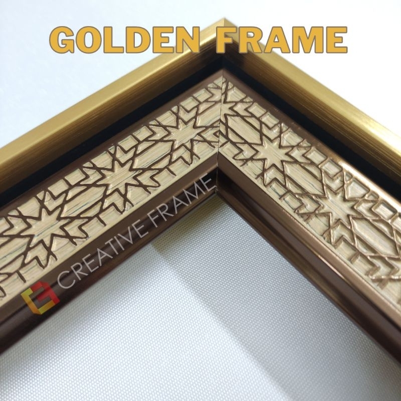 CREATIVE Photo Frame | Golden Frame For Family & Graduation Photo [11R ...