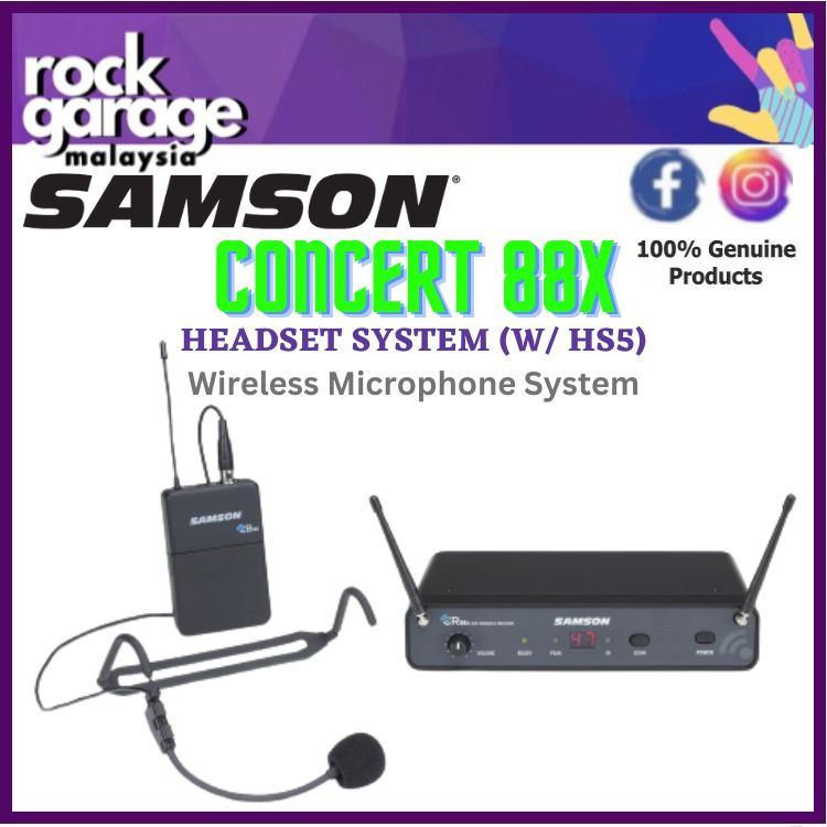 Samson Concert 88x Headset Wireless System With Locking H55 Headset ...