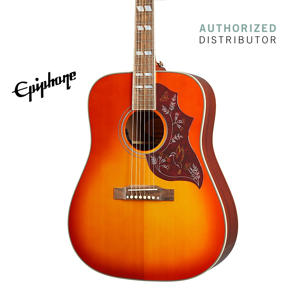 Epiphone Hummingbird Acoustic Guitar - Aged Cherry Sunburst Gloss ...