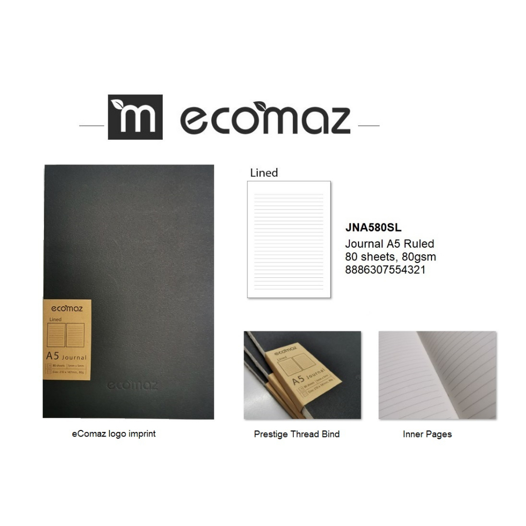 eComaz Note Book A5 80s Grids / Ruled / Dotted/Buku Nota eComaz A5 80 ...