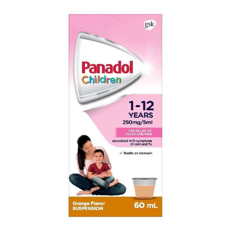 Panadol Children's Suspension 1-6 Years 60ml Liquid Fast Relief While ...
