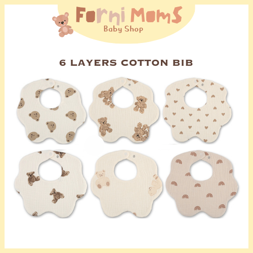 100% Cotton Baby Bibs Toddler bibik bayi Baby Wave Shape Feeding Bib ...
