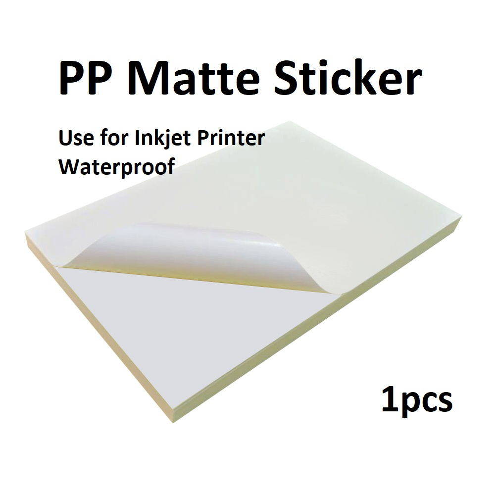 A4 Waterproof Sticker / PP Glossy Sticker / Mirrorkote Sticker / Kraft ...