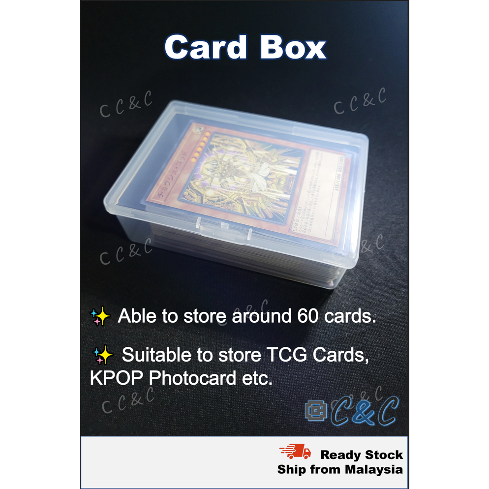 Card Box Transparent Clear Card Storage Box Card Deck Box for TCG Cards ...