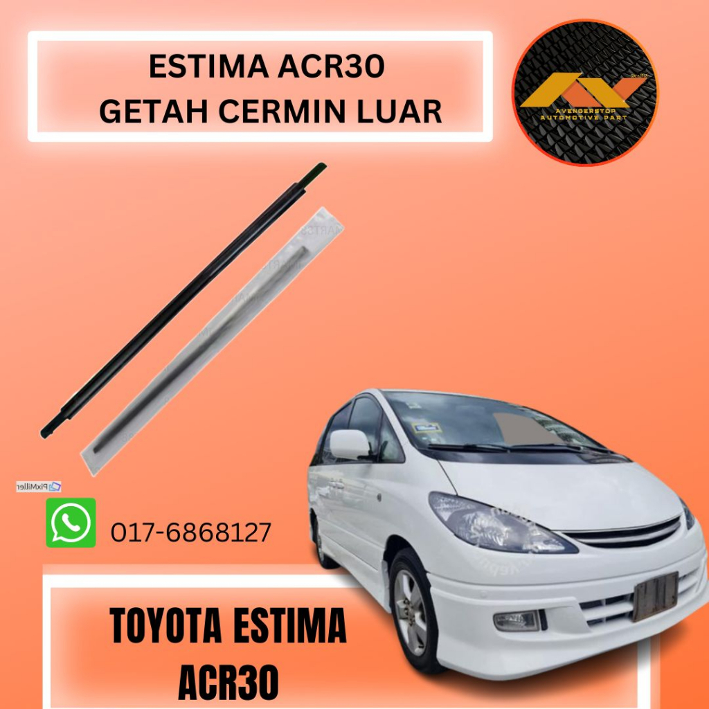 Toyota Estima ACR30 DOOR MOULDING DOOR LINING RUBBER OUTER GLASS WINDOW ...