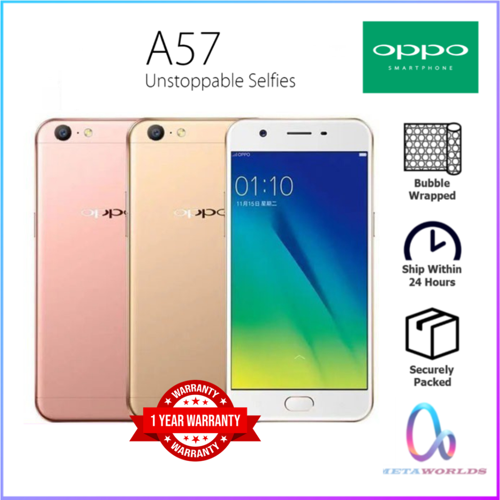 OPPO A57 Original 5.2" inch Display (3GB Ram + 32GB Rom) (1 Year Warranty) | Shopee Malaysia