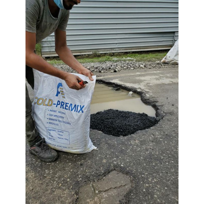 All weather Cold Road Premix 25KG BAG cold mix Asphalt Turap Jalan ...