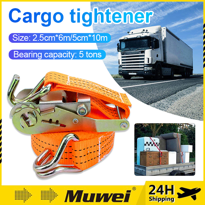 10 Tons/5 Tons 10 Meters Cargo Strap Belt Set Ratchet Tie Cargo Strap ...