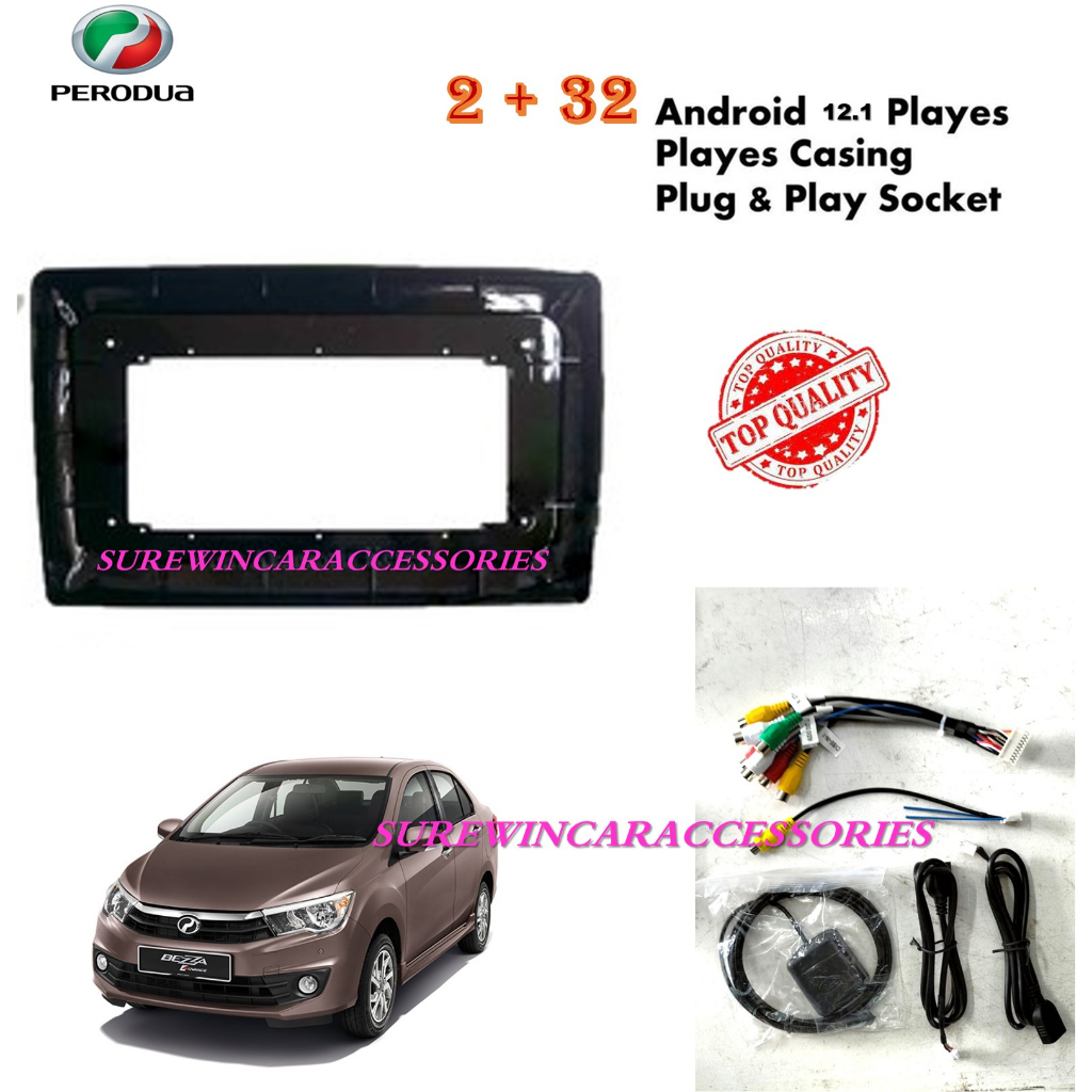 Perodua BEZZA android player 10 inch PLUG N PLAY with OEM casing ...