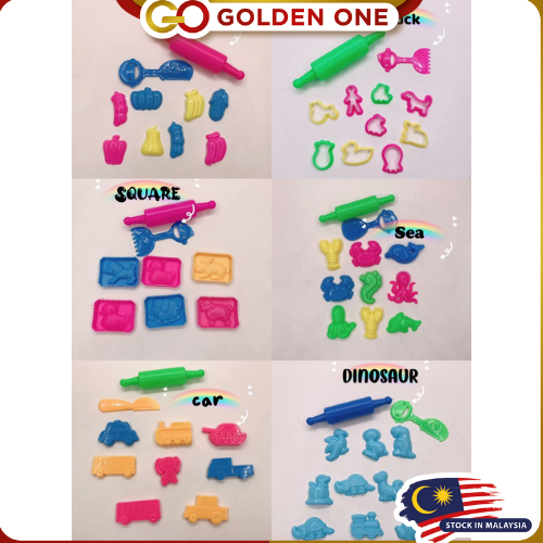 Golden One Kids Set Mainan Acuan Tanah Liat Kanak-kanak/play Modelling ...