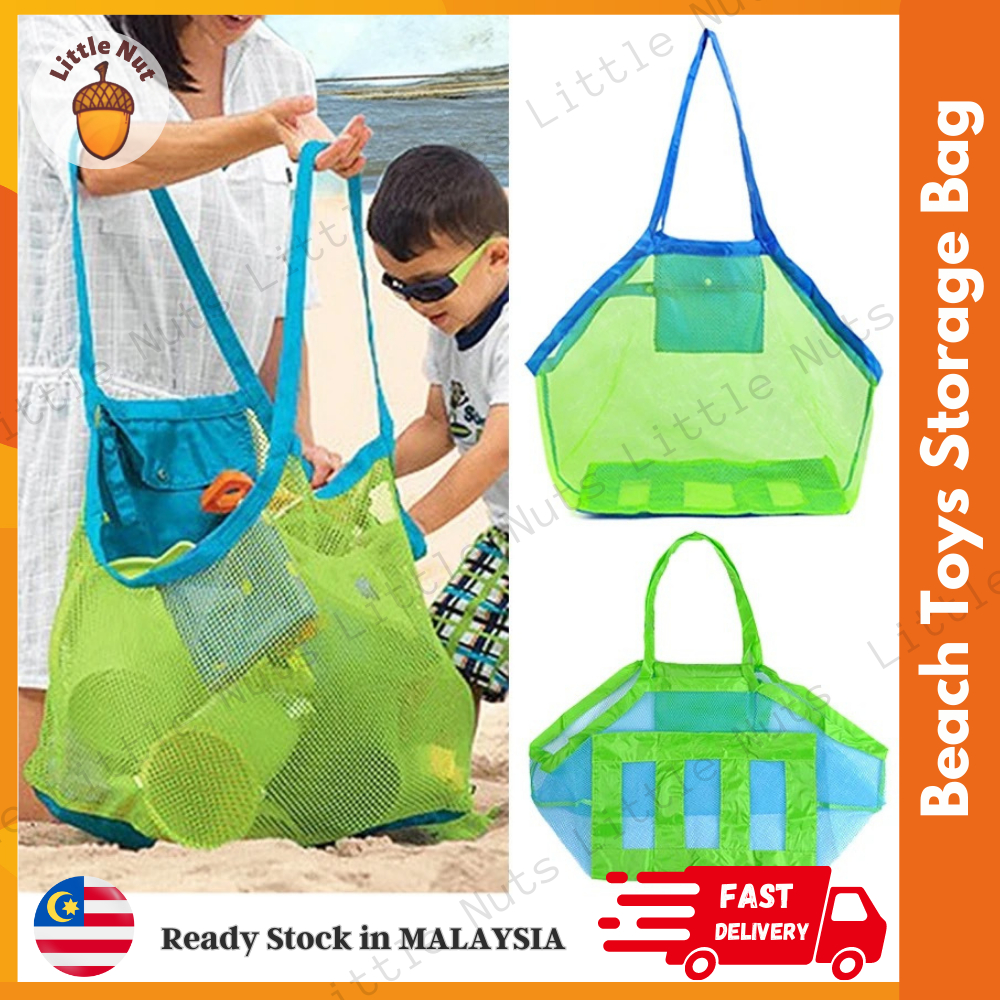 Beg Pantai Beach Bag Foldable Kids Beach Toys Storage | Shopee Malaysia