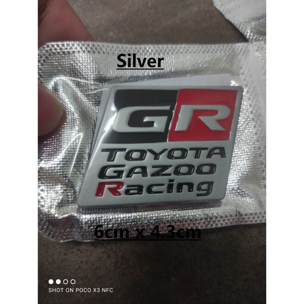 GR GAZOO Racing 3D Aluminium Emblems Car Body Deccoration Sticker For ...