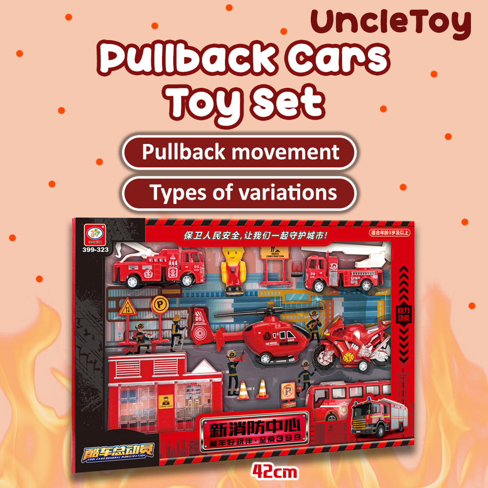 🔥𝟮𝟰𝗛 𝗦𝗵𝗶𝗽🔥 Pullback Vehicles Car Toy Construction Police Toy Set Baby ...