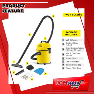 NEW MODEL💯 Karcher WD1 Classic Wet & Dry Multipurpose Vacuum Cleaner ...