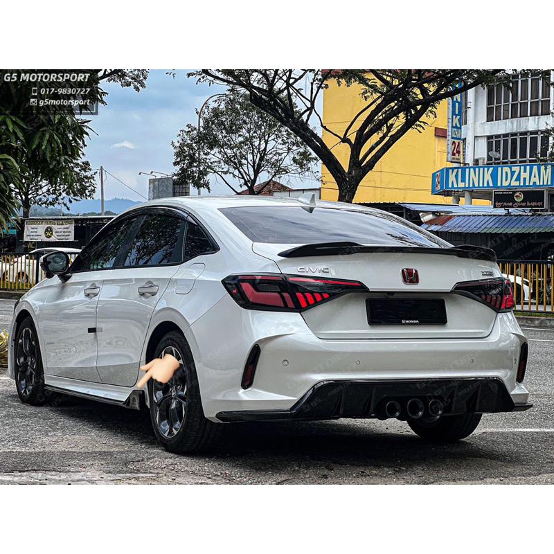 Honda Civic FE Fl5 Type R Side Skirt Gloss black 1 pcs | Shopee Malaysia