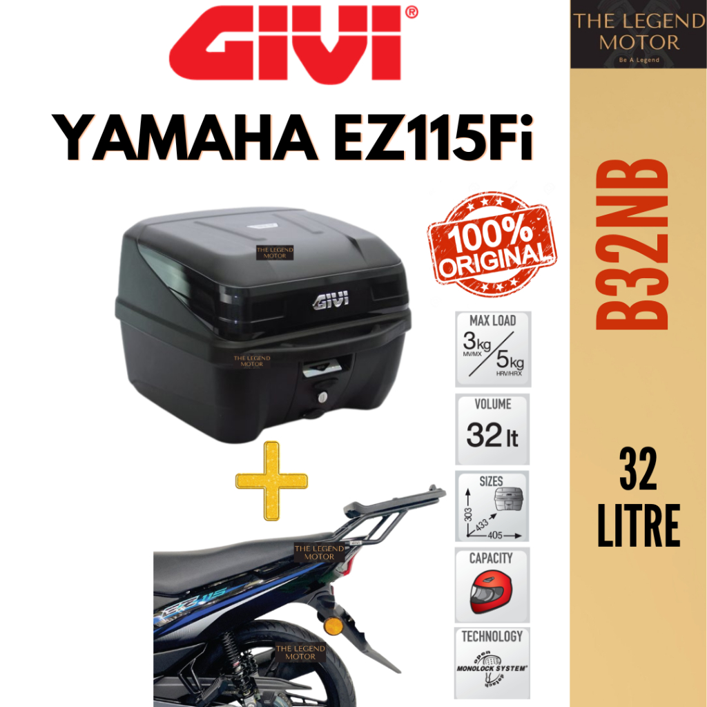 YAMAHA EZ115Fi EZ115 Fi EZ 115 GIVI MRV ADVANCE MONORACK MONO RACK LOCK ...