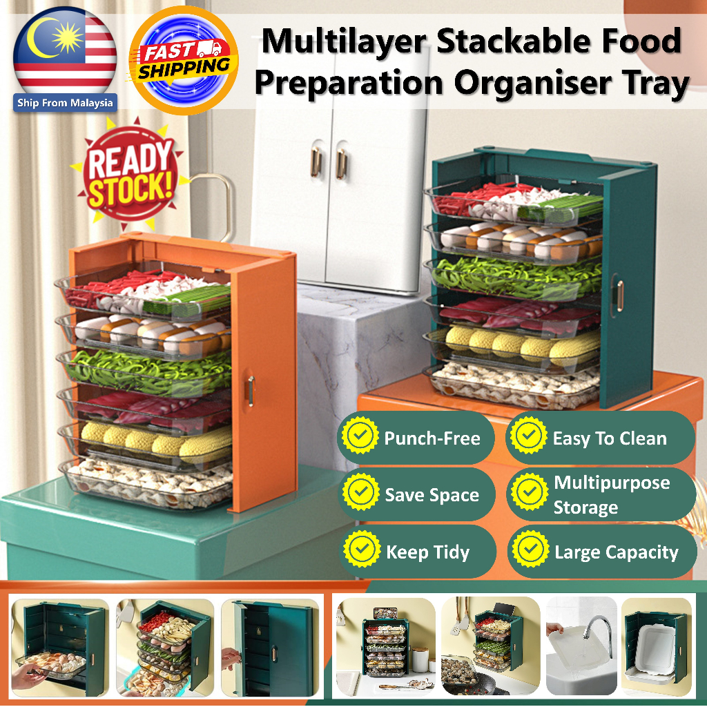 Stackable 6-Layer Drawer Food Organizer Side Dish Hot Pot Food ...
