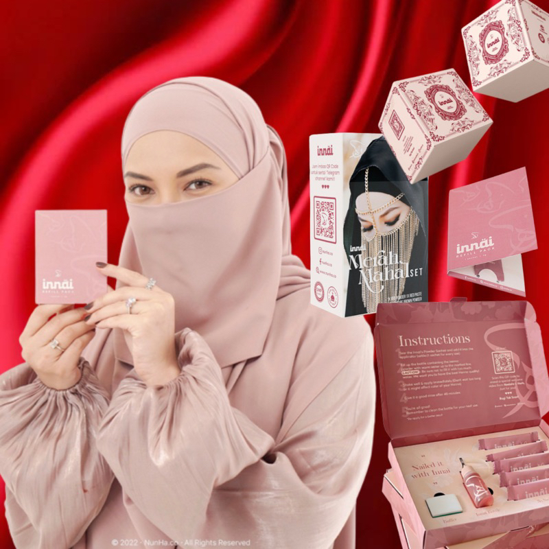 Inai Nunha Neelofa Ready Stock - Merah Mahal - Inai Dark Brown Asli ...
