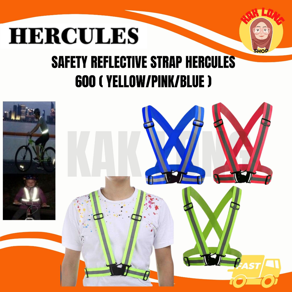 HIGH VISIBILITY SAFETY REFLECTIVE STRAP HERCULES 600 ( YELLOW | PINK ...