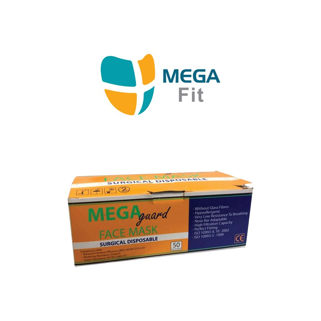 MEGA GUARD 3-PLY Disposable Face Mask ASTM Level 2 (Earloop) | Shopee ...