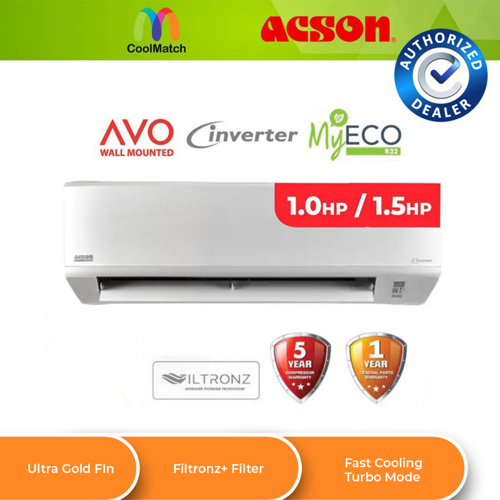 ACSON INVERTER AIR CONDITIONER-A3WMY10NF/A3WMY15NF/A3WMY20NF | Shopee ...